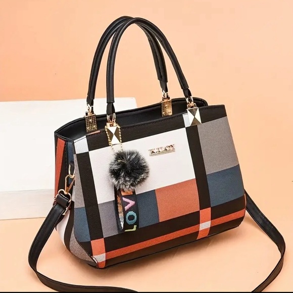 Beginning Boutique | Bags | Nwt Trendy Colorblock Womens Handbag ...